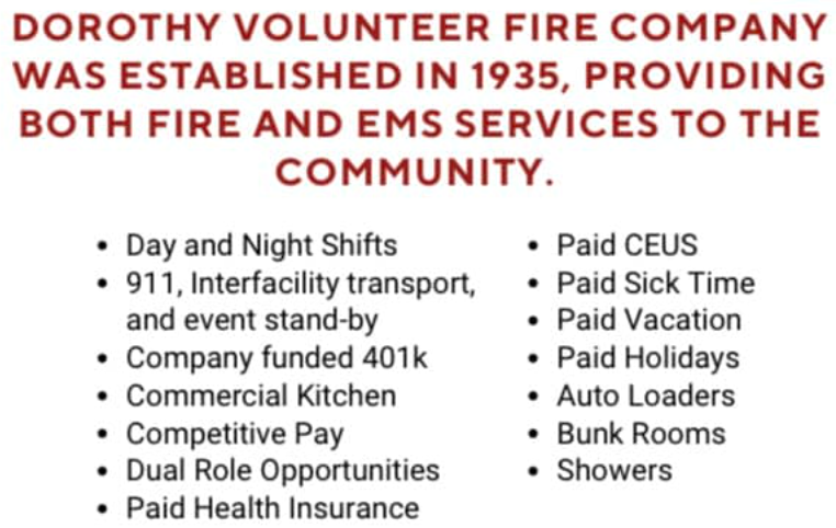 Paid EMS – Dorothy Volunteer Fire Company